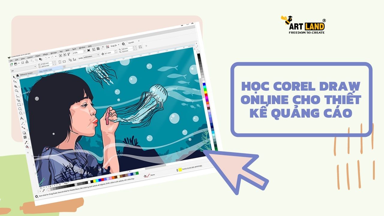 HỌC COREL DRAW ONLINE CHO THIẾT KẾ QUẢNG CÁO - Mỹ Thuật Art Land